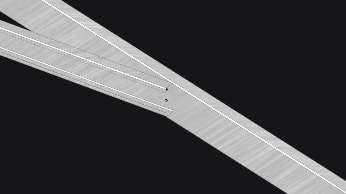 Apex brace to rafter single section