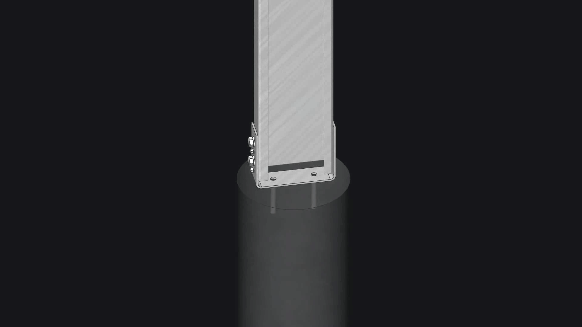 Surfaced Fixed U Bracket, Single Column