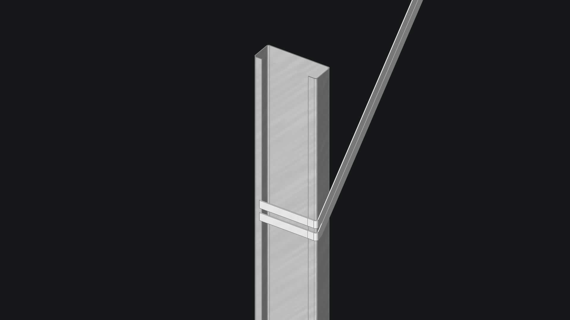 Double cross brace fix to column base