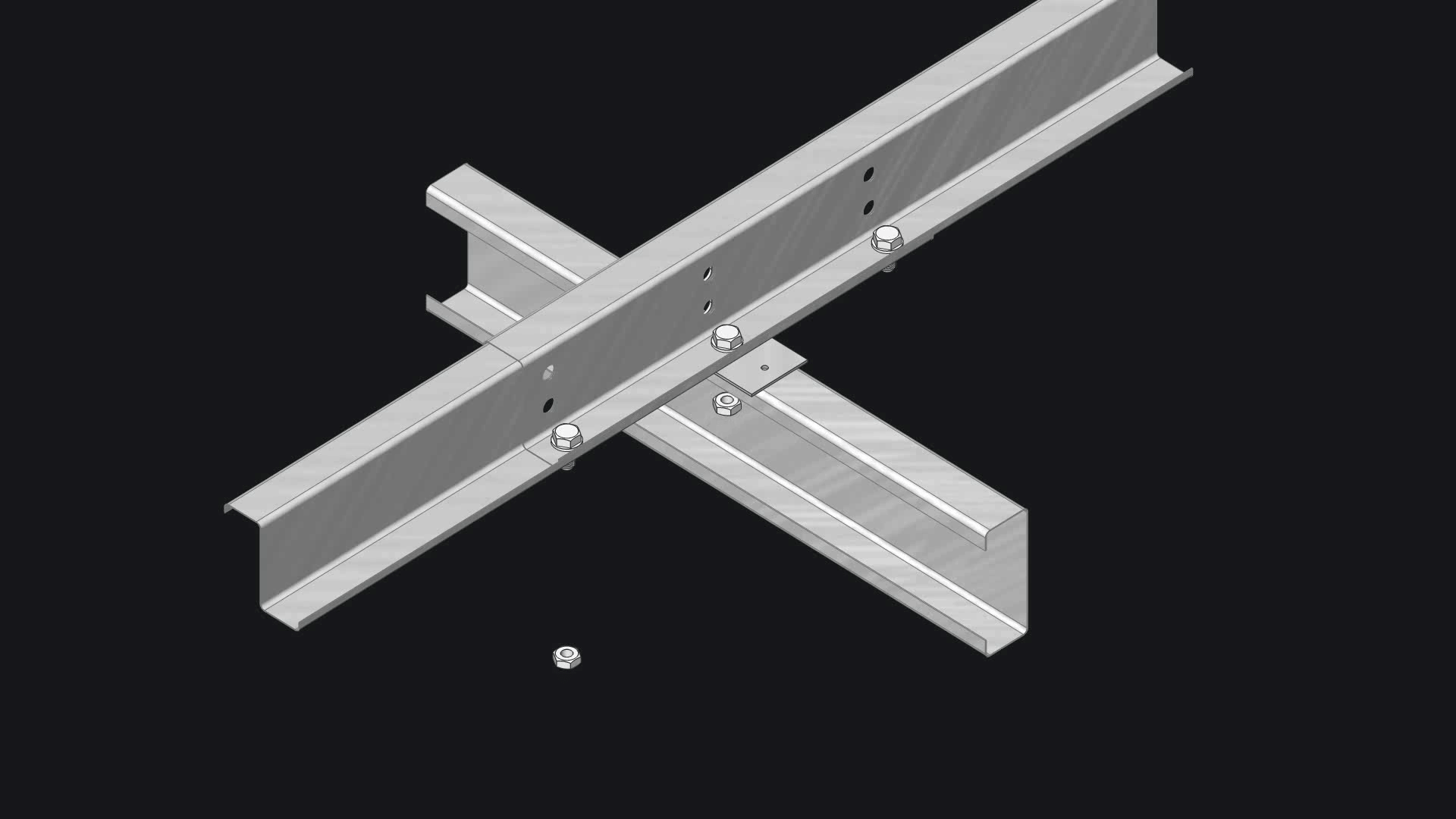 “Z” Purlin/ Girt, overlap fixing to single column and rafter with angle ...