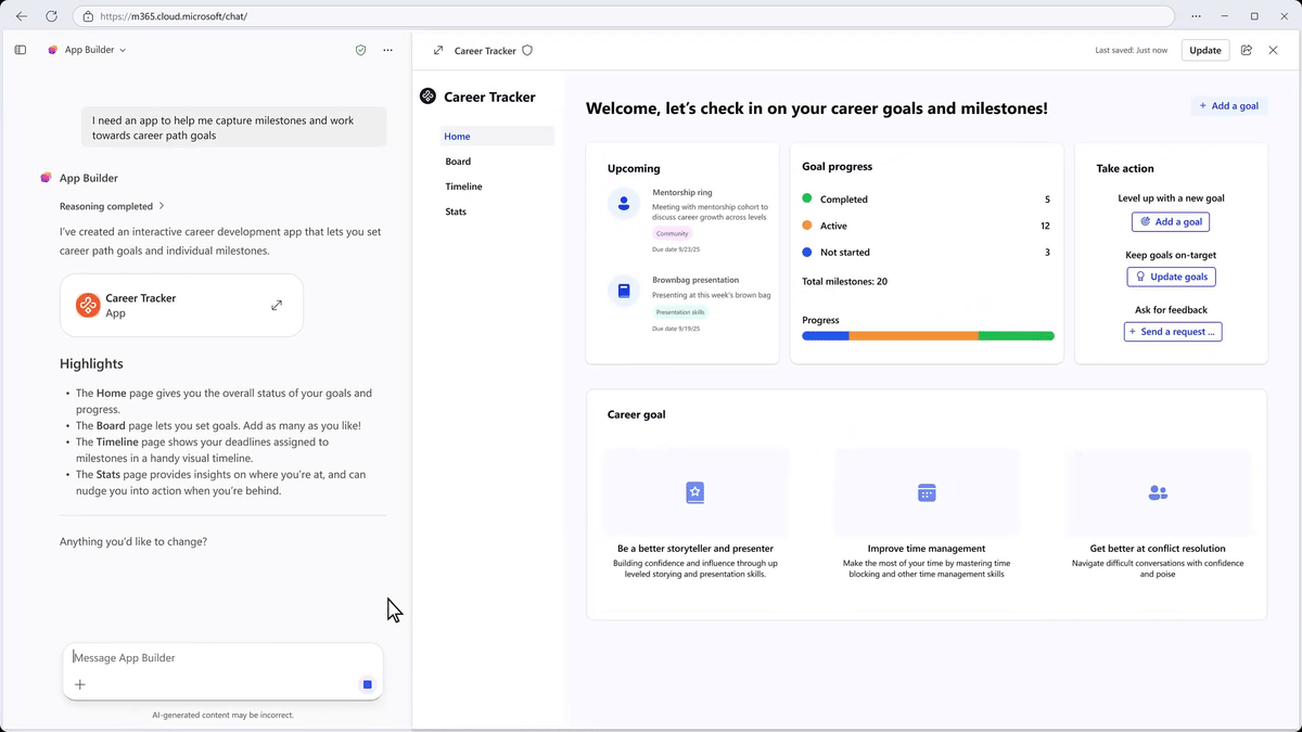Build apps in minutes with App Builder agent in Microsoft 365 Copilot ...