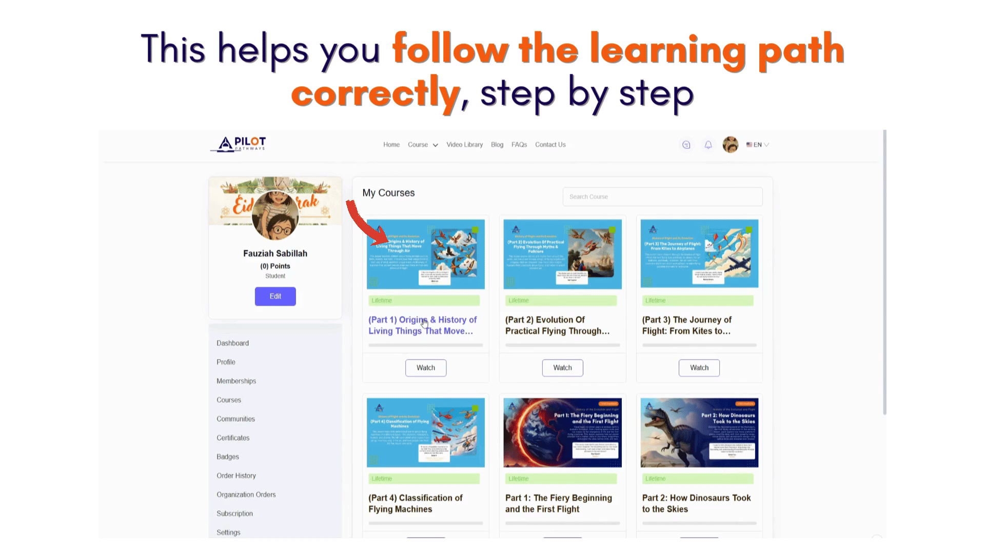 How to Log in and access Pilot Pathways Academy