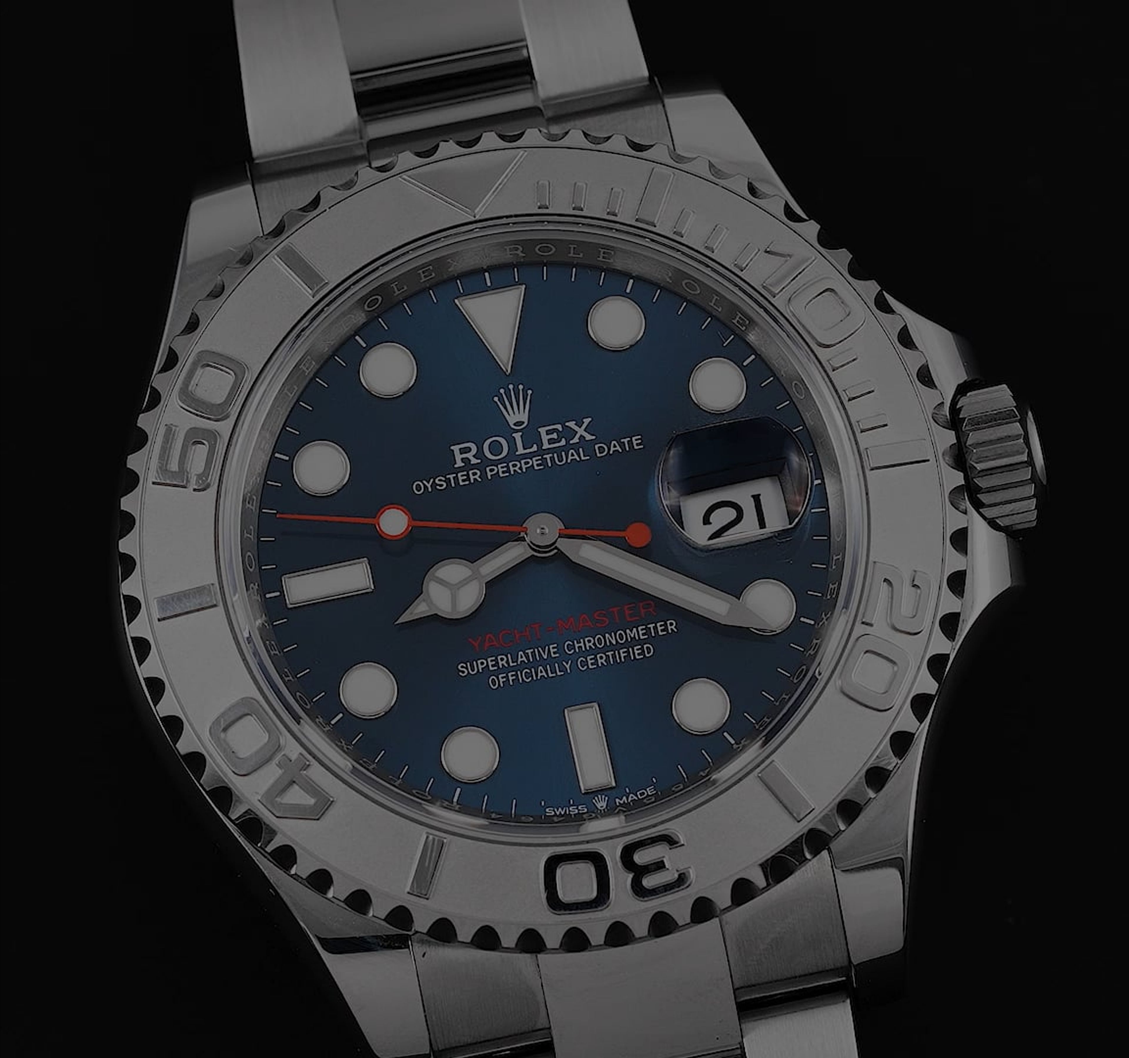 Pre-Owned Rolex Yacht-Master Men Watch in Blue Colour Dial Pre-Owned Rolex Yacht-Master Men Watch in Blue Colour Dial